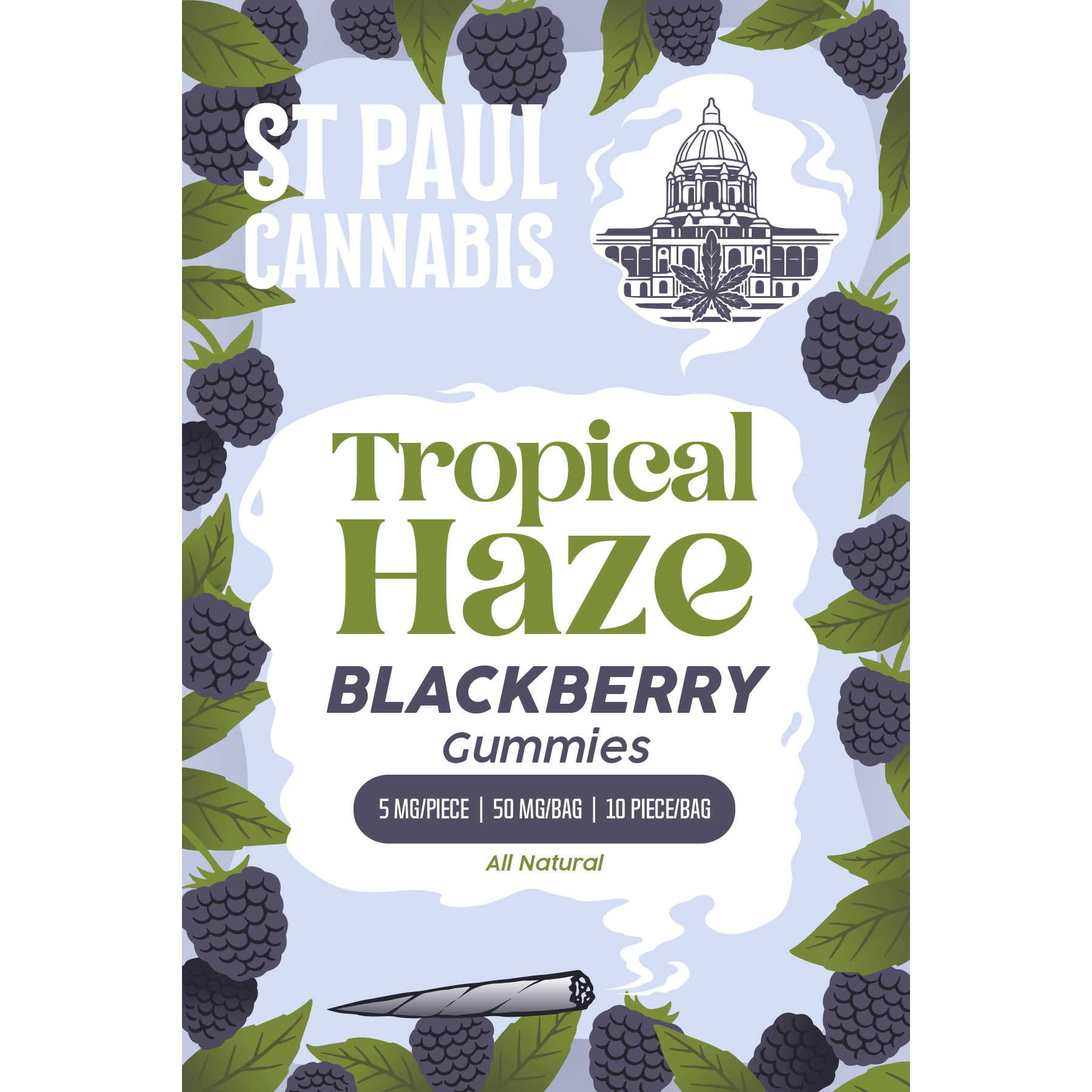 St Paul Cannabis 5mg THC Tropical Haze Gummies Blackberry | St Paul Cannabis Dispensary & Delivery